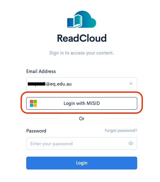 How do I login to ReadCloud using a web browser? (DoE QLD)
